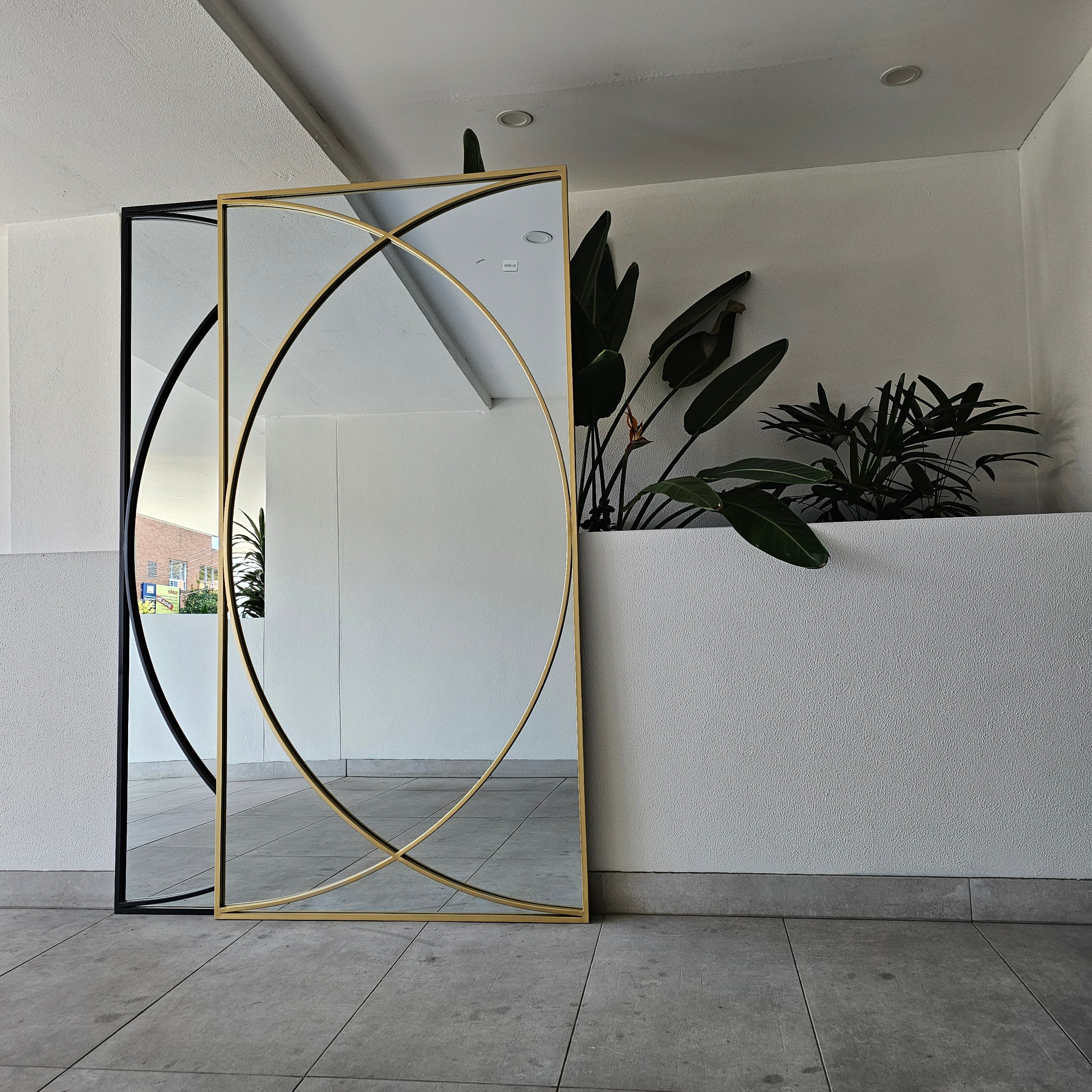 Vaskania Mirror - Black and Gold - Sydney Mirrors